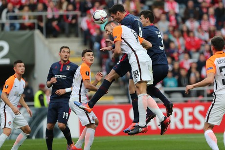 Ivan Ordets Heads Ball Challenge Andre Editorial Stock Photo - Stock ...