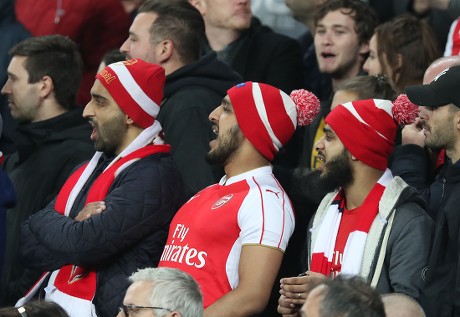 Aresenal Fans Singing During Premier League Editorial Stock Photo ...