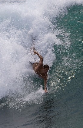 Body Surfer Catches Wave Wedge Newport Editorial Stock Photo - Stock ...