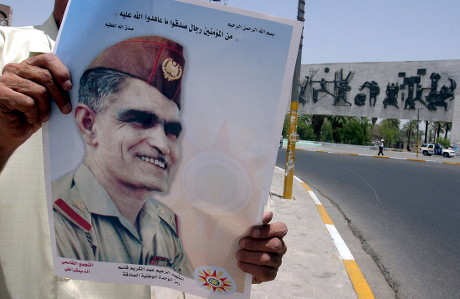 Man Displays Picture First Iraqi President Editorial Stock Photo ...