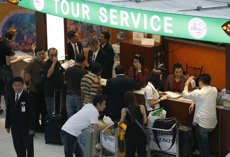 Tourists Seek Information Tour Service Booth Editorial Stock Photo ...