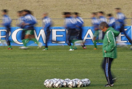 Iraqi Coach Bora Milutinovic Front Players Editorial Stock Photo ...