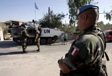 French Unifil Peacekeeper Troops Patrol Southern Editorial Stock Photo ...