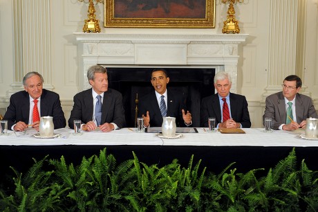 Us President Barack Obama C Meets Editorial Stock Photo - Stock Image ...
