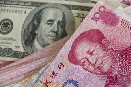 Us Dollar Chinese Renminbi Banknotes Beijing Editorial Stock Photo ...