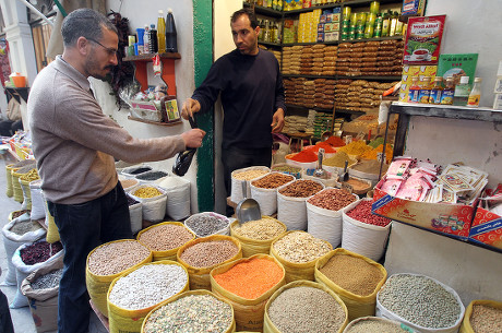 Libyan Vendor Sells Food Market Medina Editorial Stock Photo - Stock ...