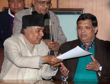 Nepals Congress Parliamentary Leader Ram Chandra Editorial Stock Photo ...