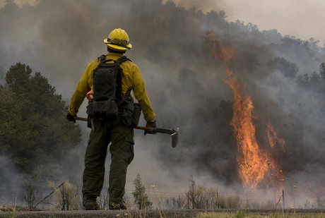 Firefighters Set Backburn Along Highway 180 Editorial Stock Photo ...