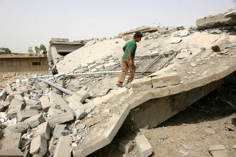Iraqi Boy Inspects Wreckage House Site Editorial Stock Photo - Stock ...