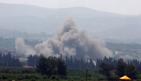 Smoke Rises Lebanese Village Bayada After Editorial Stock Photo - Stock ...