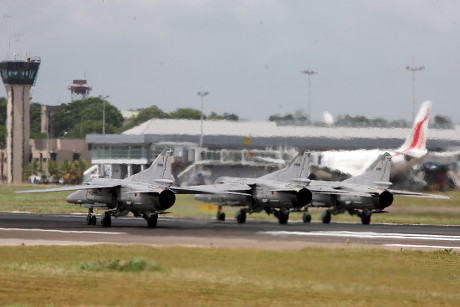 Three Israelibuilt Kfir Fighter Craft Sri Editorial Stock Photo - Stock ...