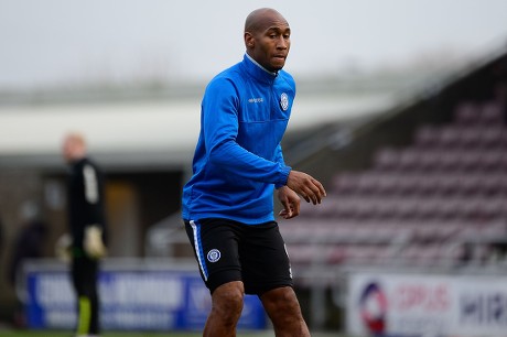 Rochdale Striker Calvin Andrew 9 During Editorial Stock Photo - Stock ...