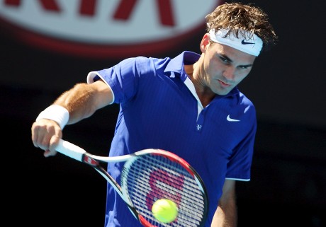 Swiss Roger Federer Hits Forehand Return Editorial Stock Photo - Stock Image | Shutterstock