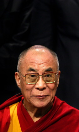 Tibetan Spiritual Leader Dalai Lama Poses Editorial Stock Photo - Stock ...