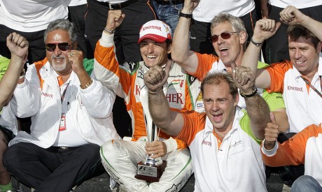 Force India Team Celebrates Second Place Editorial Stock Photo - Stock ...