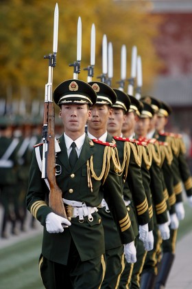 China Paramilitary Police Arms Tiananmen - Nov 2007 Stock Pictures ...
