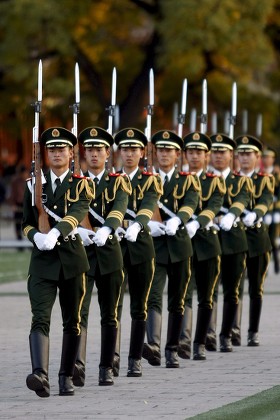 China Paramilitary Police Arms Tiananmen - Nov 2007 Stock Pictures ...