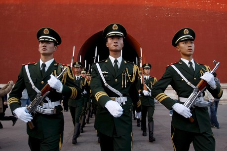 China Paramilitary Police Arms Tiananmen - Nov 2007 Stock Pictures ...