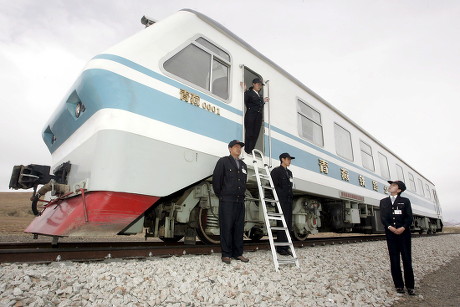 Conductors Stand Beside Train Engine During Editorial Stock Photo ...
