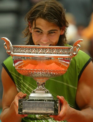 Spains Rafael Nadal Holds Trophy After Editorial Stock Photo - Stock ...