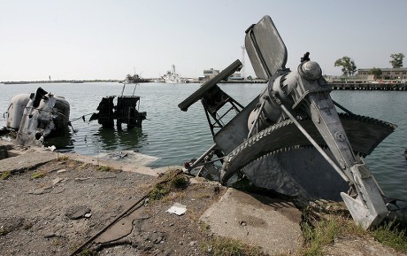 Sunken Georgian Coast Guard Military Vessel Editorial Stock Photo ...