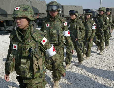 Group Female Japanese Soldiers Marches Inside Editorial Stock Photo ...