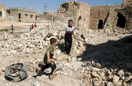 Iraqi Children Play Rubble House That Editorial Stock Photo - Stock ...