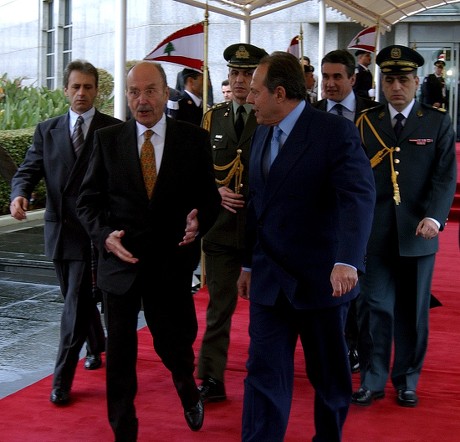 Lebanese President Emil Lahoud R Bids Editorial Stock Photo - Stock ...