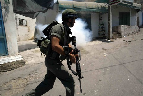 Israeli Soldiers During Clashes Palestinians Israeli Editorial Stock ...