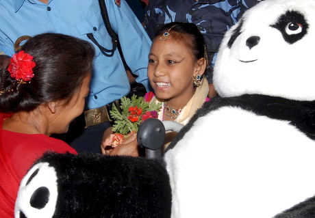 Ten Yearold Nepalese Living Goddess Sajani Editorial Stock Photo ...