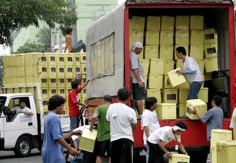 Filipino Workers Load Ballot Boxes Onto Editorial Stock Photo - Stock ...