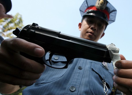 PHILIPPINE POLICE USE MASKING TAPE COVER Editorial Stock Photo - Stock ...