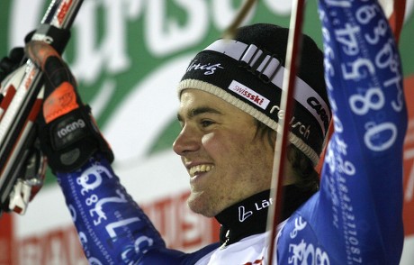 Switzerlands Marc Berthod Celebrates During Flower Editorial Stock ...