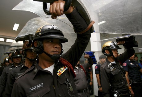 Thai Police Officers Practise Antiriot Shields Editorial Stock Photo ...