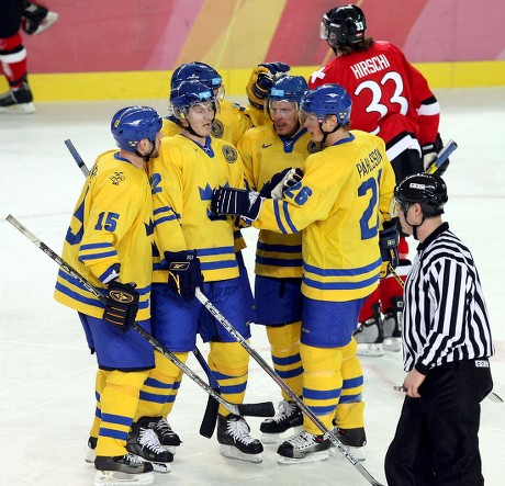 Members Swedish Team Celebrate During Mens Editorial Stock Photo ...