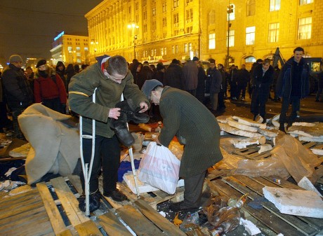 Ukrainian Homeless Collect Shoes Left Behind Editorial Stock Photo ...