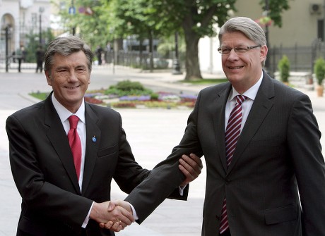 Ukrainian President Viktor Yushchenko L Welcomes Editorial Stock Photo ...