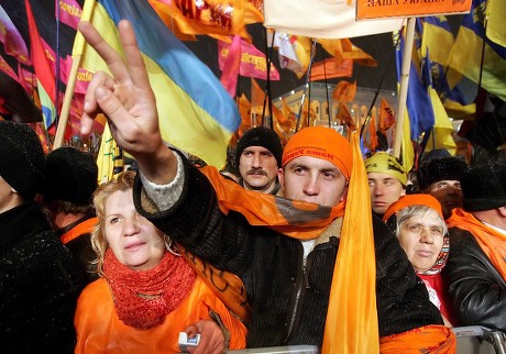 Ukrainian Man Shows Victory Sign Independence Editorial Stock Photo ...