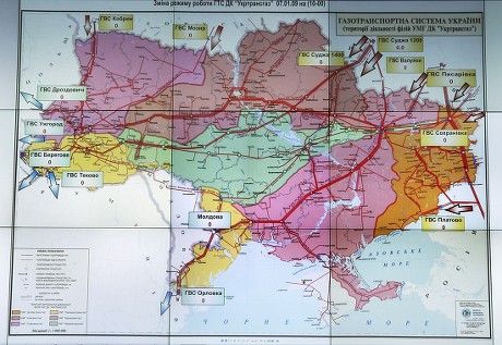 Main Map Showing Network Gas Lines Editorial Stock Photo - Stock Image ...