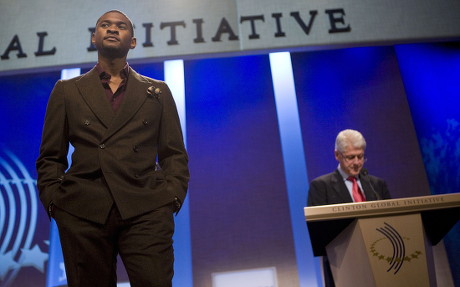 Entertainer Usher Listens Former Us President Editorial Stock Photo ...