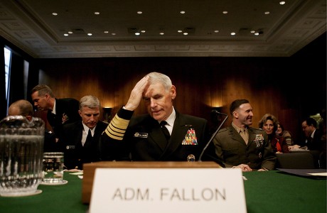 Admiral William Fallon Fixes His Hair Editorial Stock Photo - Stock ...