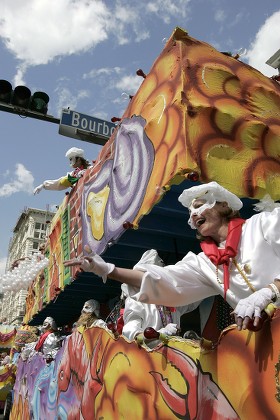 Rider Krewe Iris Parade Throws Beads Editorial Stock Photo - Stock ...