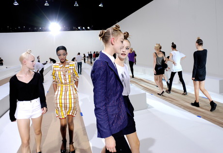 Models Do Run Through On Catwalk Editorial Stock Photo - Stock Image ...