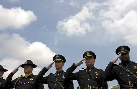 Police Officers Salute During National Peace Editorial Stock Photo ...