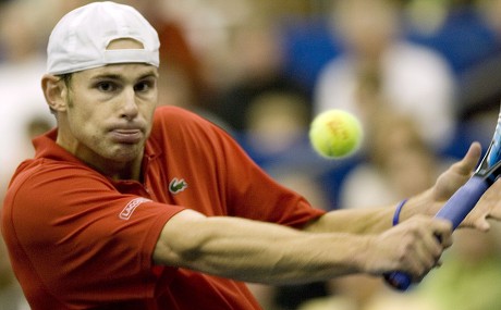 Andy Roddick Usa Hits Backhand Mardy Editorial Stock Photo - Stock ...