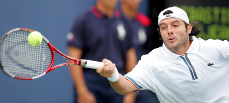 Sebastian Grosjean France Reaches Forehand Return Editorial Stock Photo ...