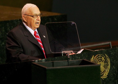 Israeli Prime Minister Ariel Sharon Speaks Editorial Stock Photo ...