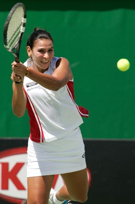 Fabiola Zuluaga Colombia Hits Backhand During Editorial Stock Photo ...