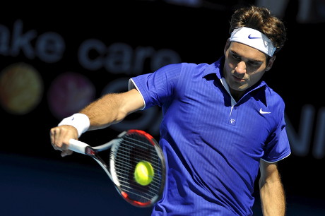 Roger Federer Switzerland Hits Backhand During Editorial Stock Photo - Stock Image | Shutterstock