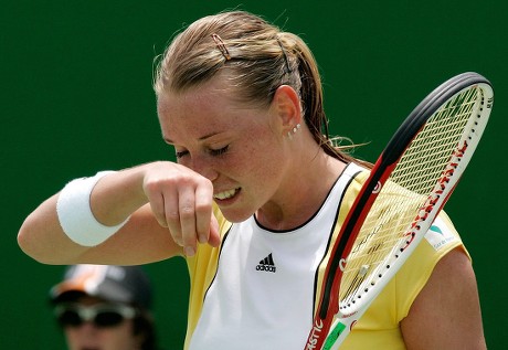 Barbara Schett Austria Wipes Sweat Her Editorial Stock Photo - Stock ...